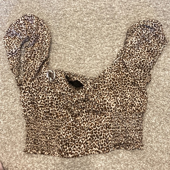 Tops | Cheetah Print Crop Top | Poshmark